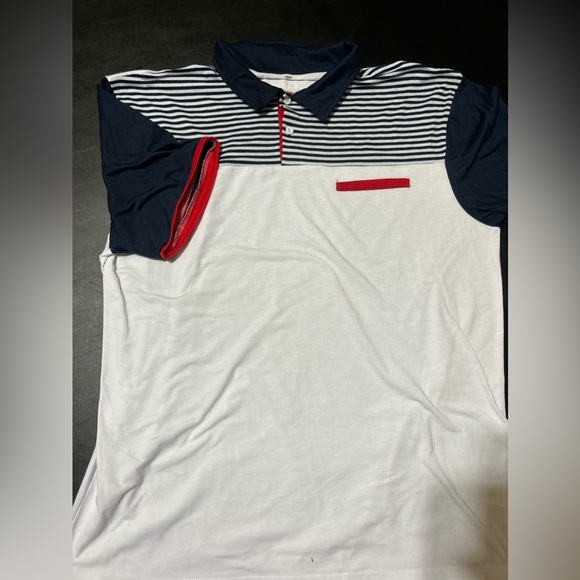Shirts | Mens Blue And White Polo Shirt | Poshmark